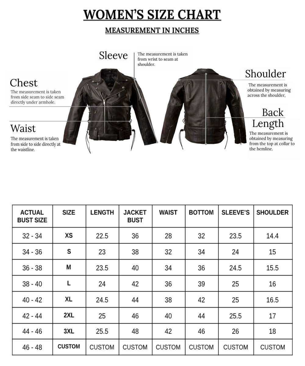 Size Chart - The Jacket Place